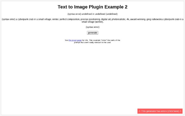 Text to Image Plugin Example 2