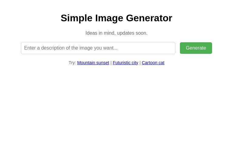 Simple Image Generator