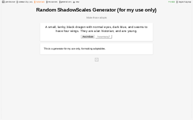Random ShadowScales Generator (for my use only)