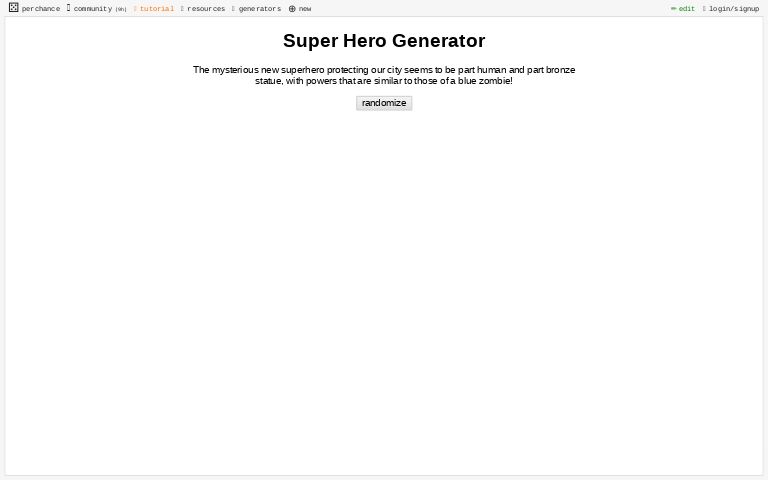 Super Hero Generator