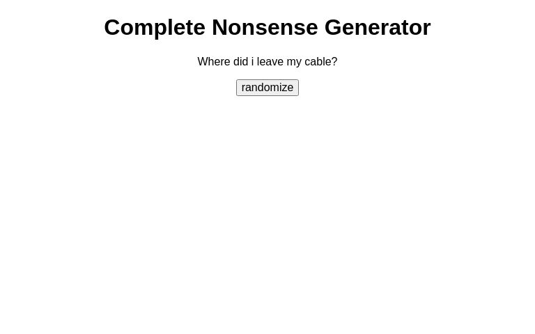 Complete Nonsense Generator