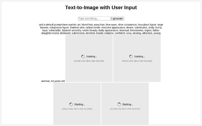 Text-to-Image with User Input ― Perchance Generator