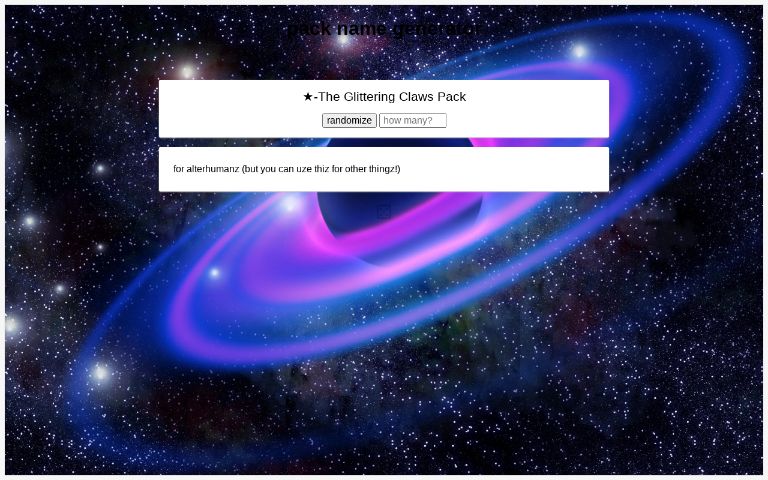 pack name generator