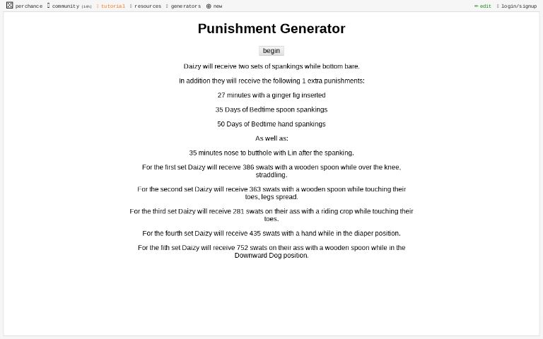 Punishment Generator