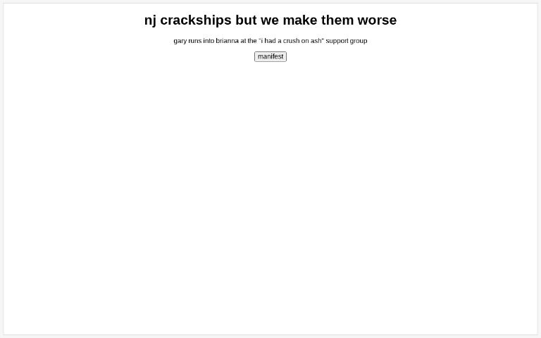 nj crackships but we make them worse ― Perchance Generator