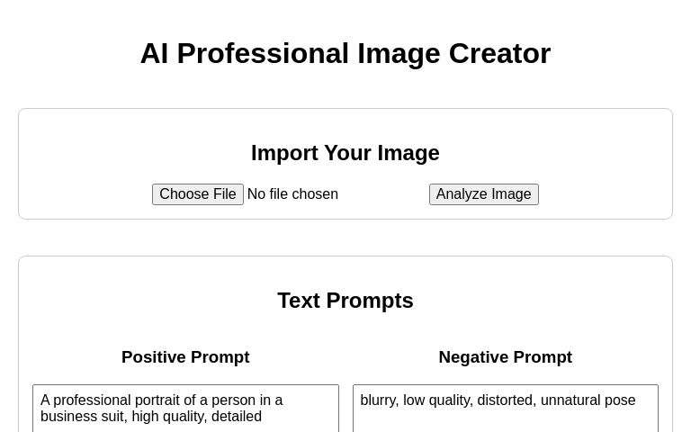 AI Professional Image Creator ― Perchance Generator
