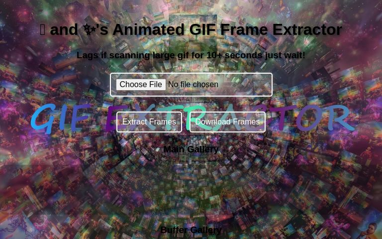 🛸 and 's Animated GIF Frame Extractor ― Perchance Generator