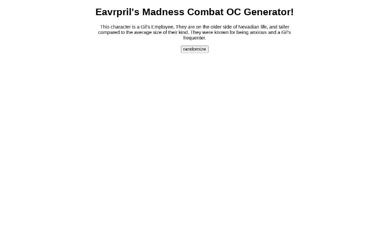 Eavrpril's Madness Combat OC Generator!