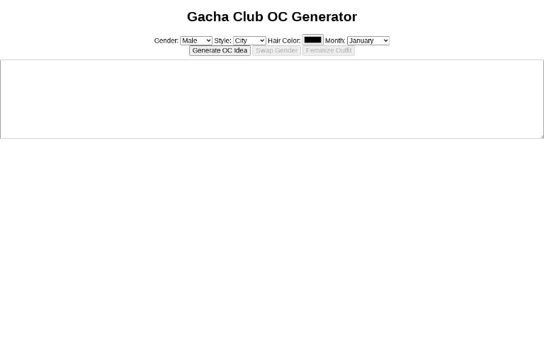Gacha Club OC Generator