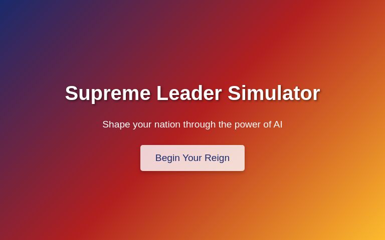 Supreme Leader Simulator ― Perchance Generator
