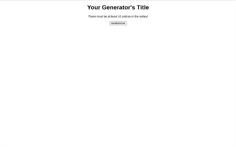 Minimal ― Perchance Generator