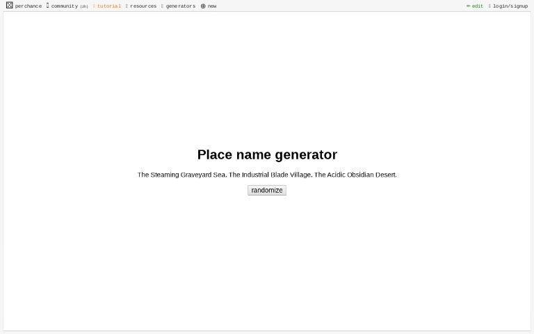 Place name generator