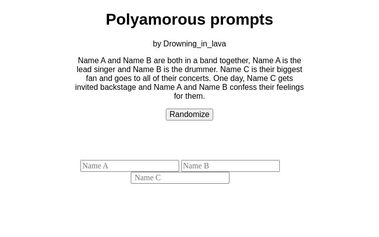 Polyamorous prompts ― Perchance Generator