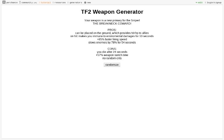 TF2 Weapon Generator