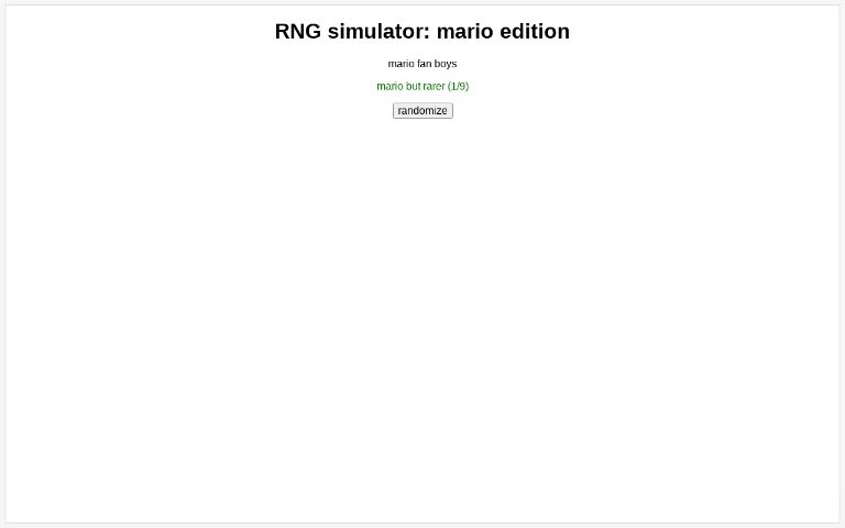 RNG Simulator (extended) ― Perchance Generator
