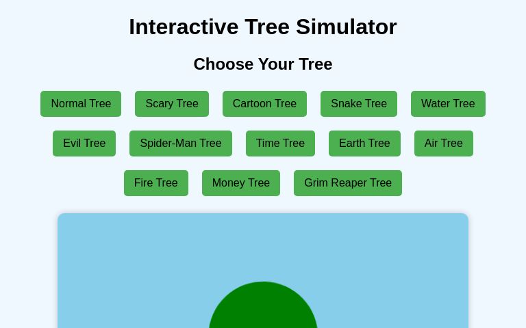 Interactive Tree Simulator ― Perchance Generator