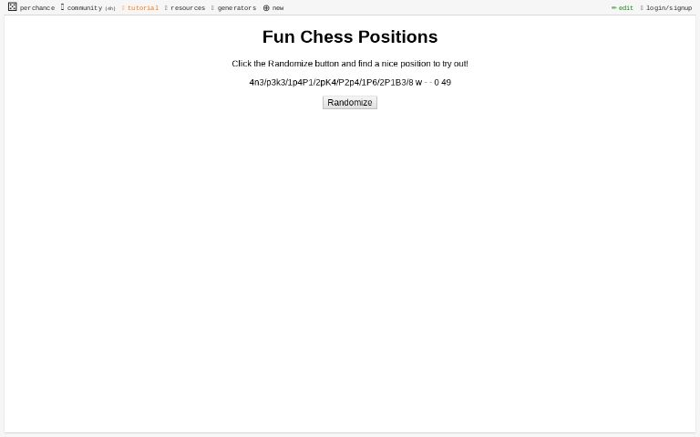 Fun Chess Positions ― Perchance Generator