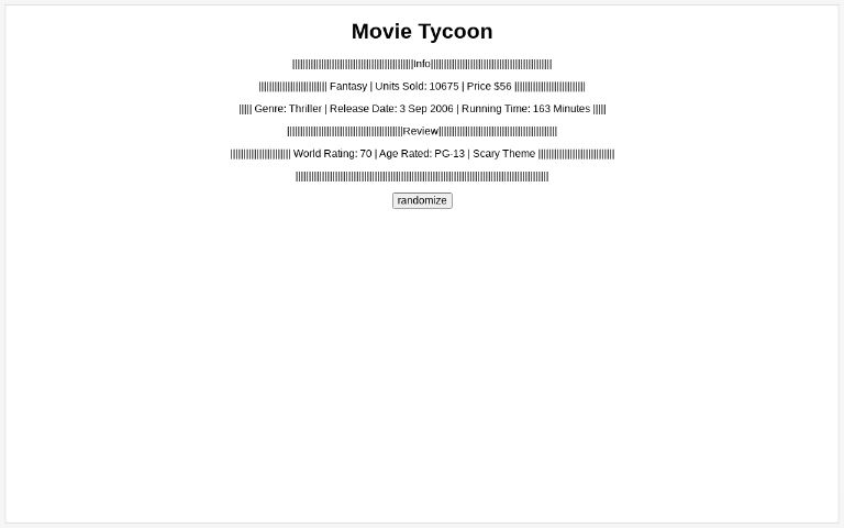 Movie Tycoon ― Perchance Generator