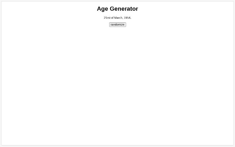 Age Generator