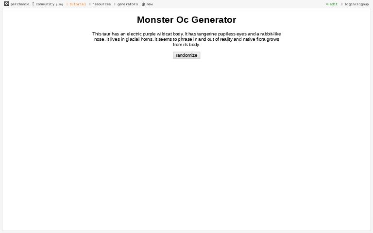 Monster Oc Generator