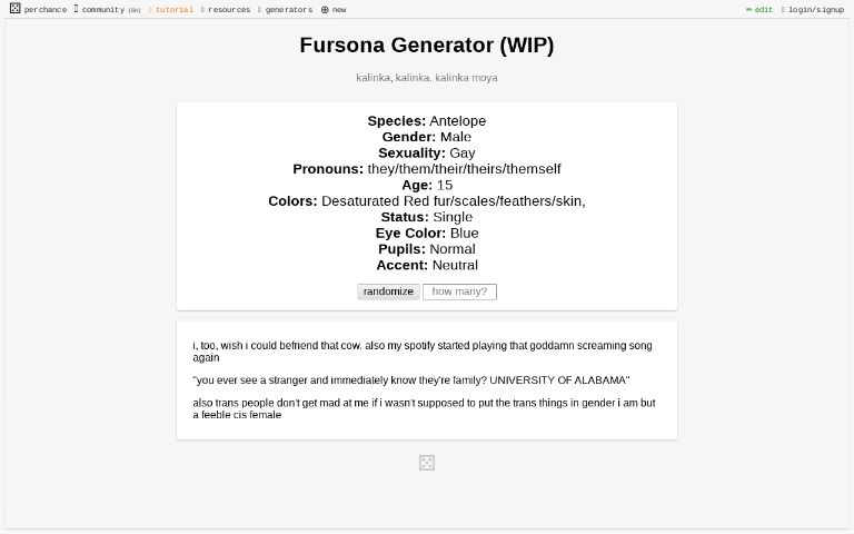 Recently Updated Generators ― Perchance