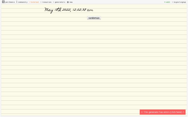 Diaryexample ― Perchance Generator