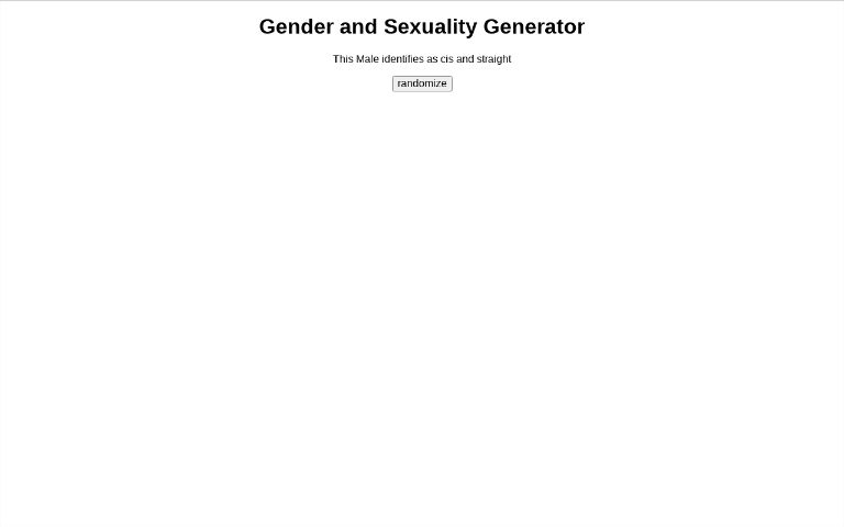 Gender and Sexuality Generator