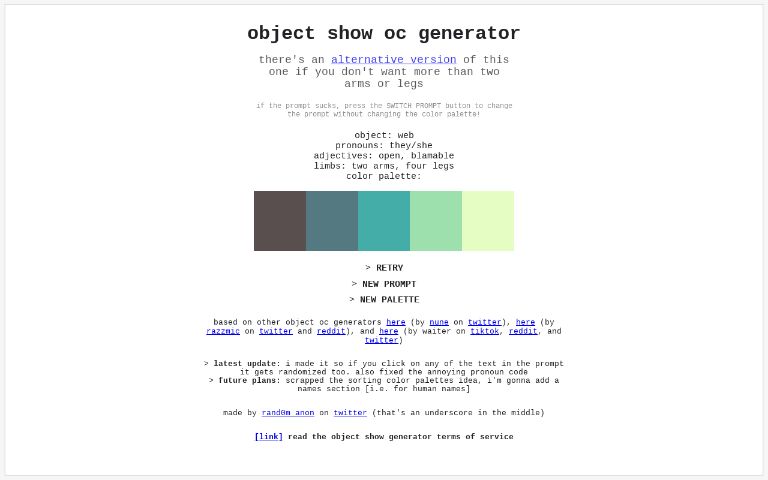 object show oc generator