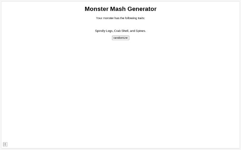 Monster Mash Generator
