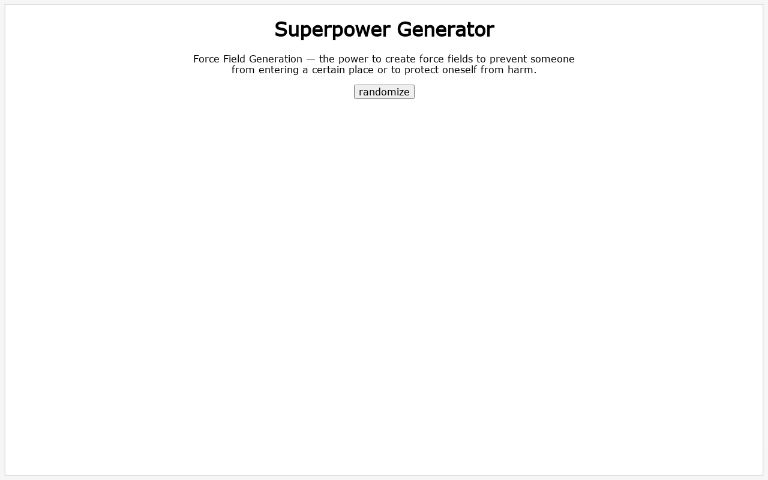 Superpower Generator