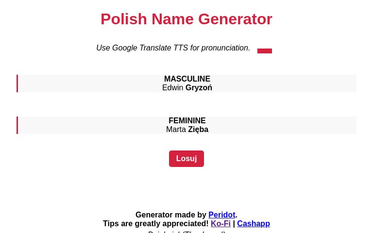 Polish Name Generator
