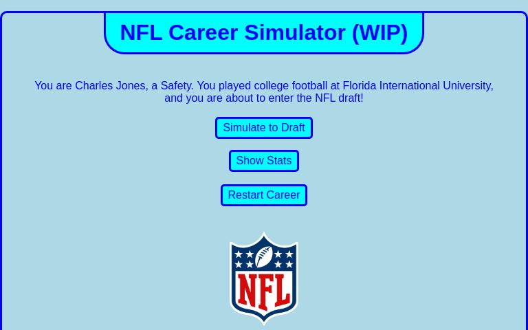 NFL Career Simulator ― Perchance Generator