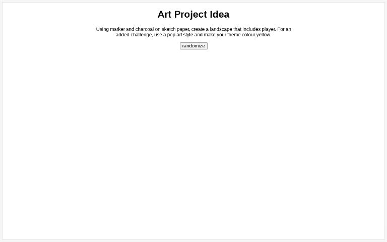 Art Project Idea ― Perchance Generator