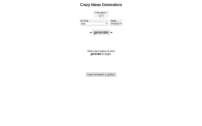 Crazy Ideas Generators