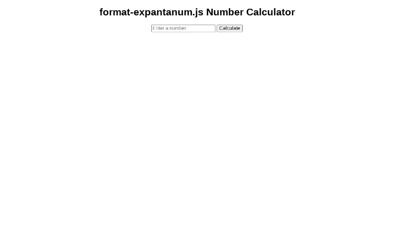 format-expantanum.js Number Calculator ― Perchance Generator