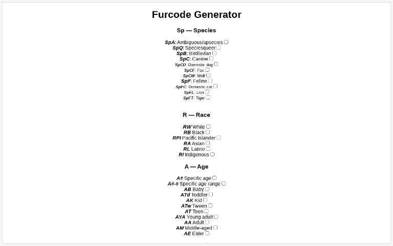 Furcode Generator