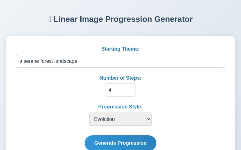 🖼️ Linear Image Progression Generator