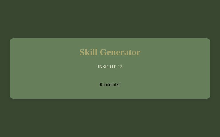 Skill Generator