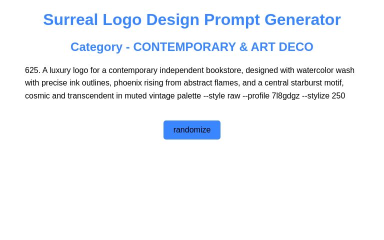 Surreal Logo Design Prompt Generator
