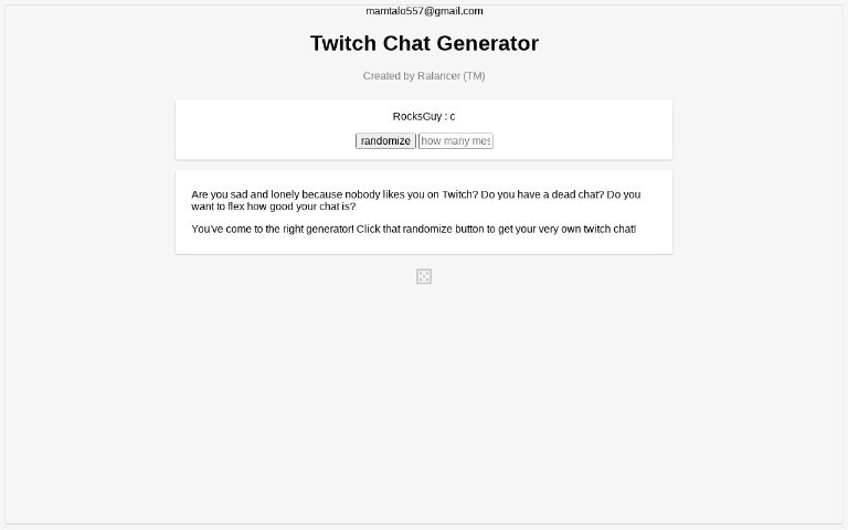 Twitch Chat Generator