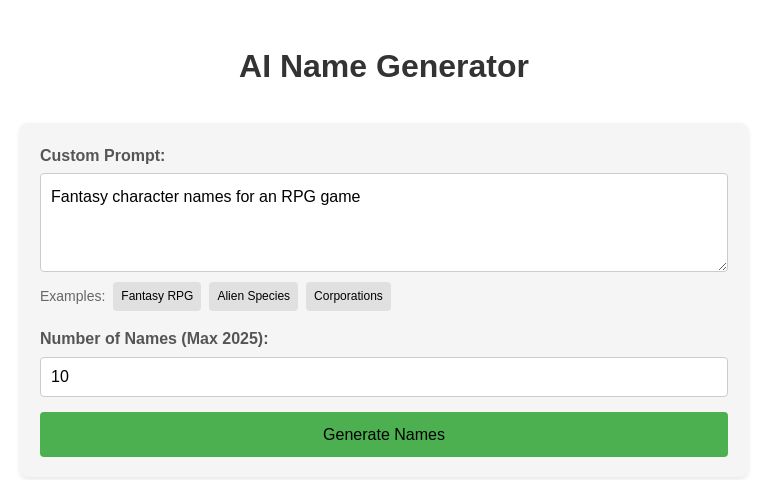 AI Name Generator