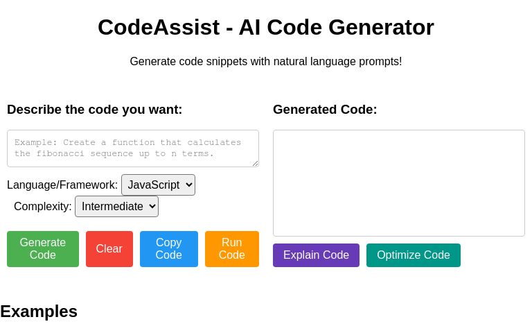 CodeAssist - AI Code Generator
