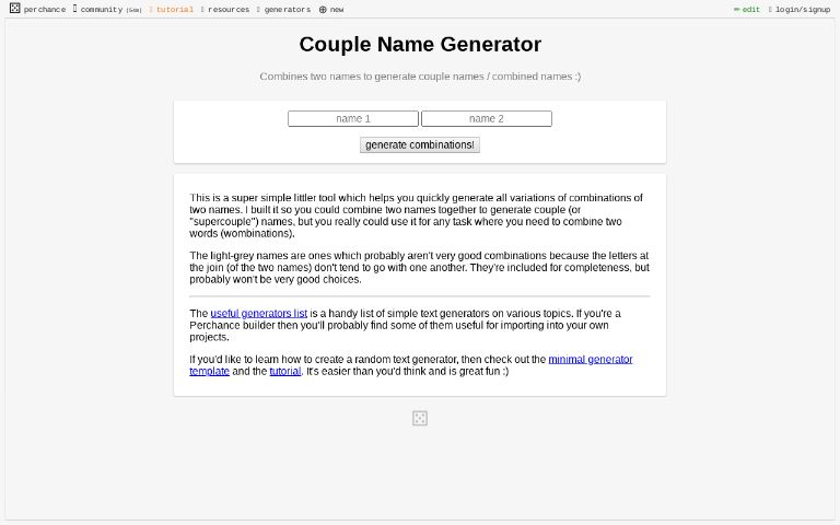 Couple Name Generator