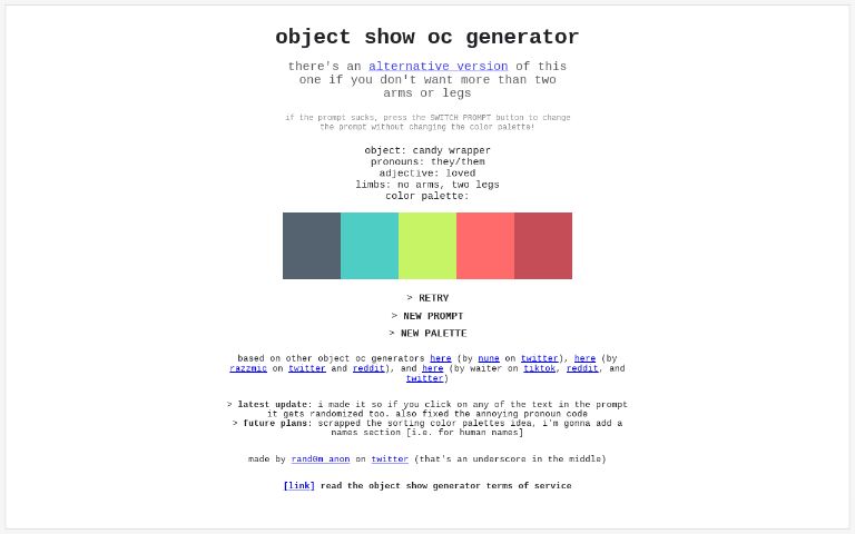 object show oc generator