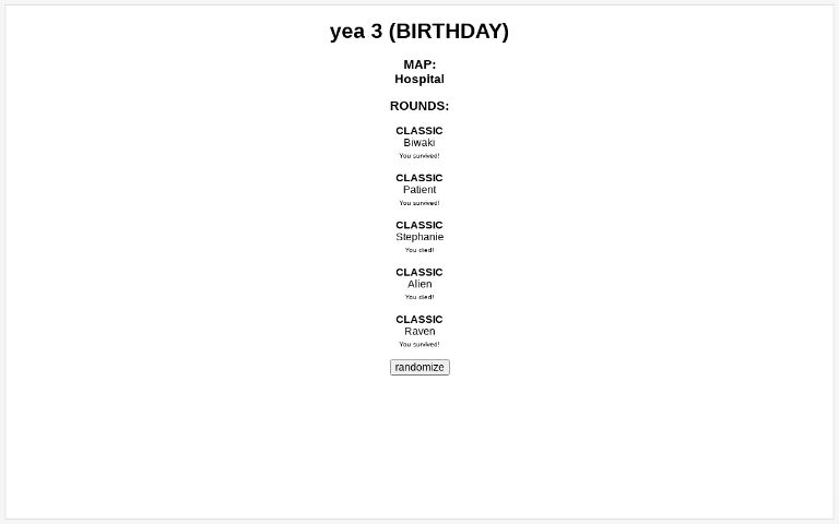 yea 3 (BIRTHDAY) ― Perchance Generator