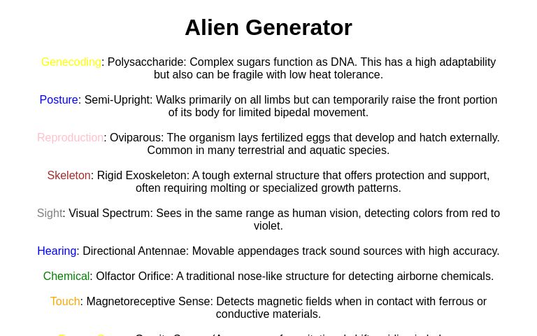 Alien Generator