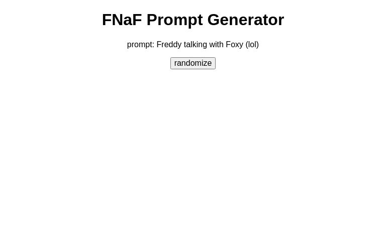 FNaF Prompt Generator