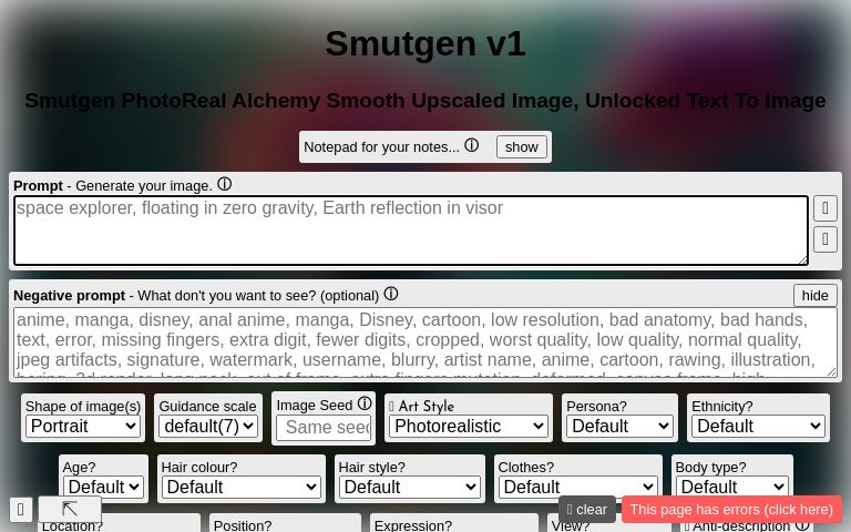 Smutgen v1 Model Leonardo Vision XL with PhotoReal Alchemy Smooth Upscaled Image, Unlocked Text ...