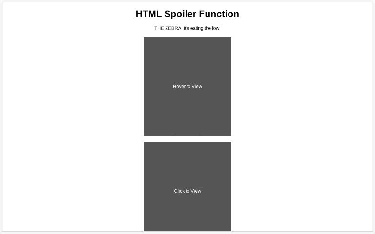 HTML Spoiler Function ― Perchance Generator