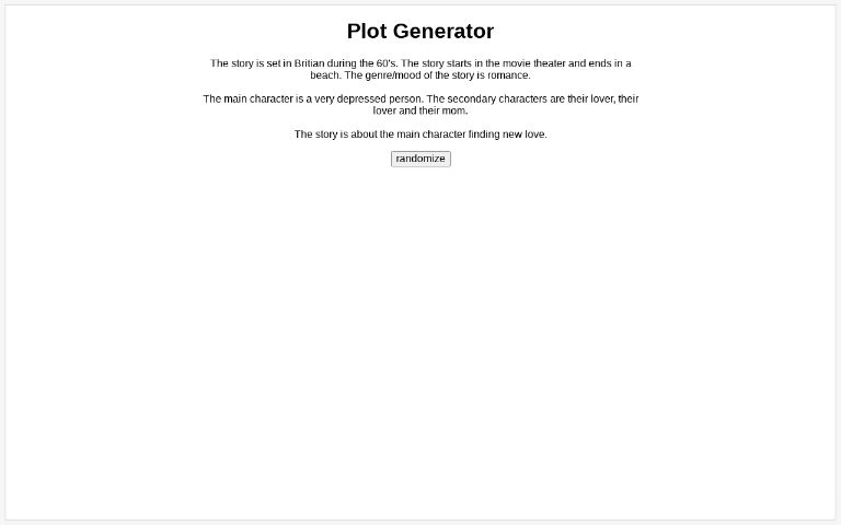 Plot Generator